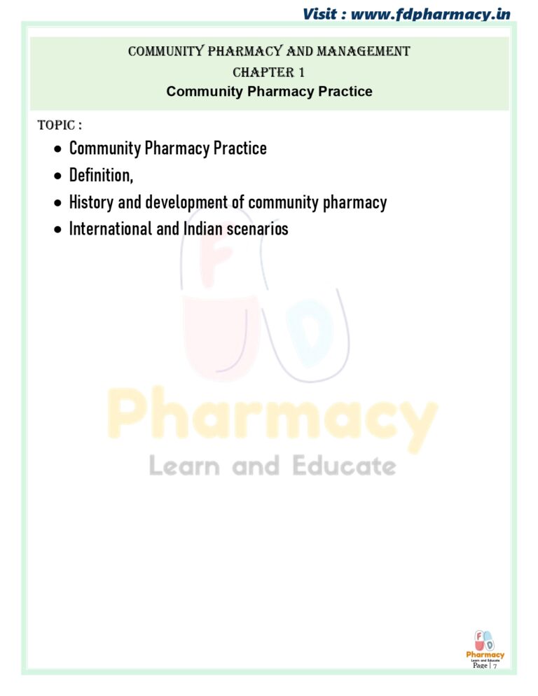 D.Pharma 2nd Year Notes – FDPharmacy